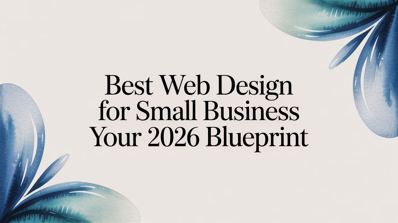 Best Web Design for Small Business Your 2026 Blueprint